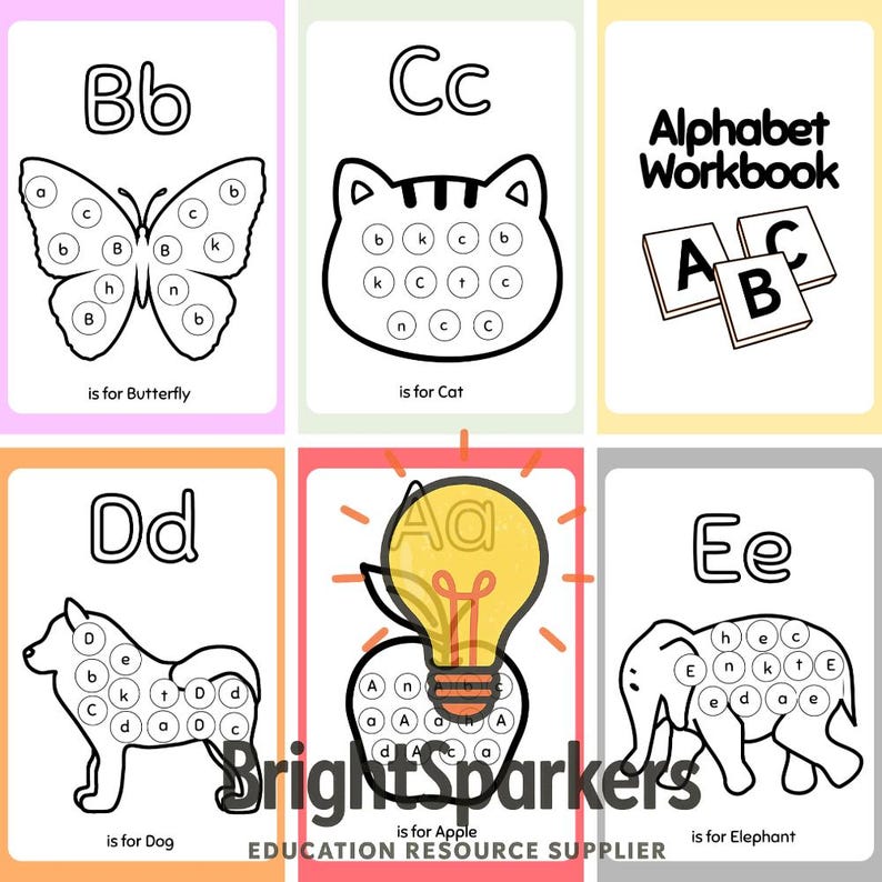 Alphabet Coloring Pages – A to Z Printable Workbook (digital Download ...