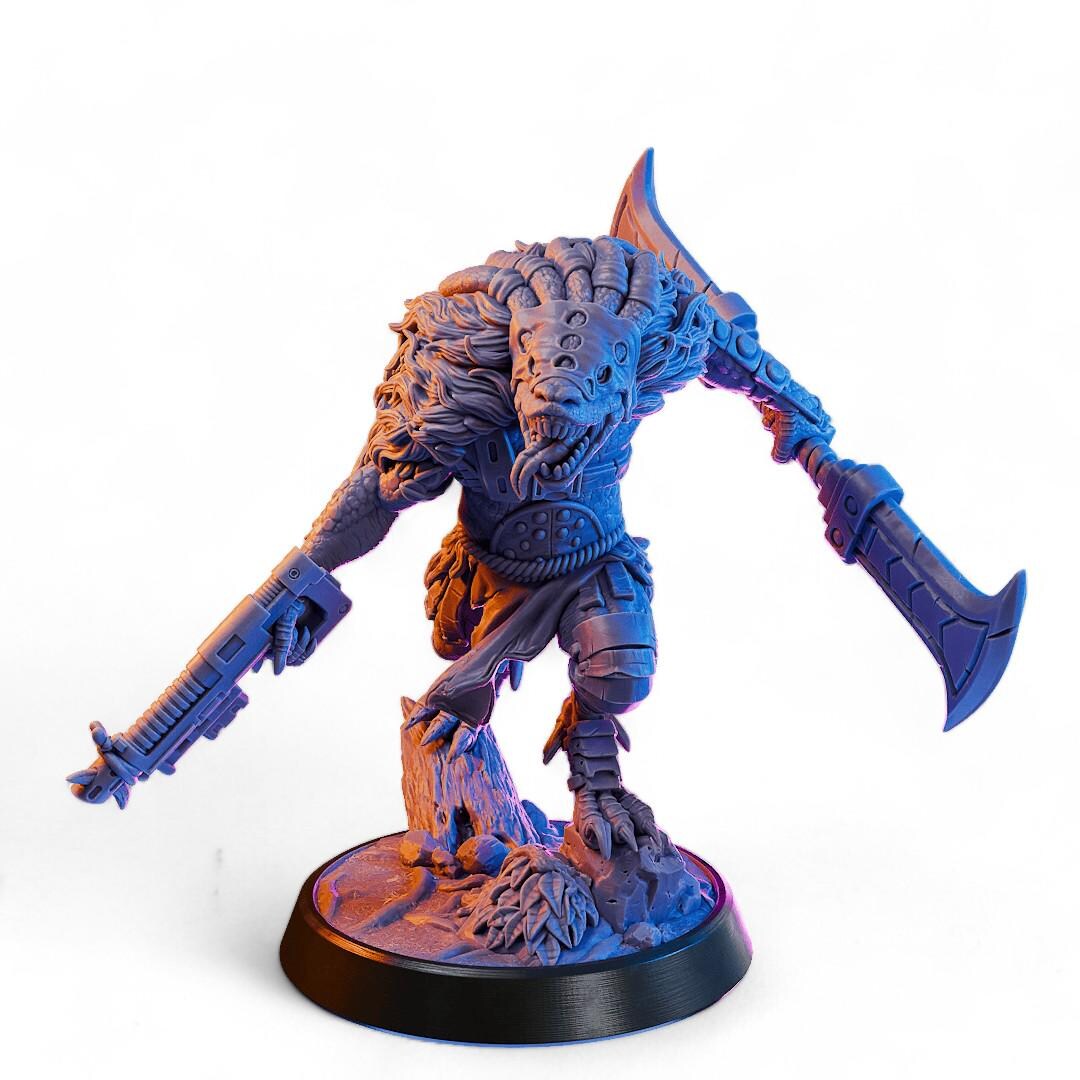 Hyena Beast Warrior Miniature | Sci-fi Monster Resin 3D Print | TTRPG ...