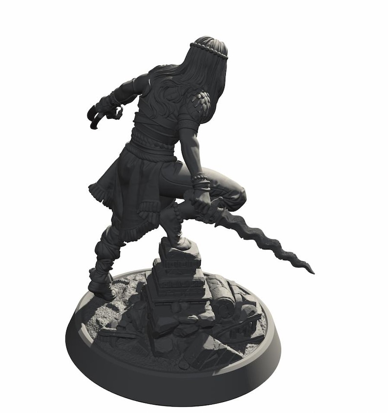 Aztec Assassin Warrior Miniature | Resin Model for D&D Pathfinder RPG ...
