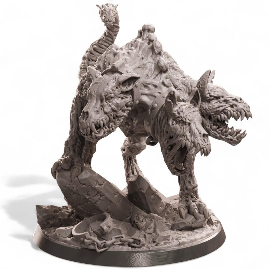 Demonic Cerberus Hellhound – 28mm / 32mm / 75mm / 6.5-inch Resin ...