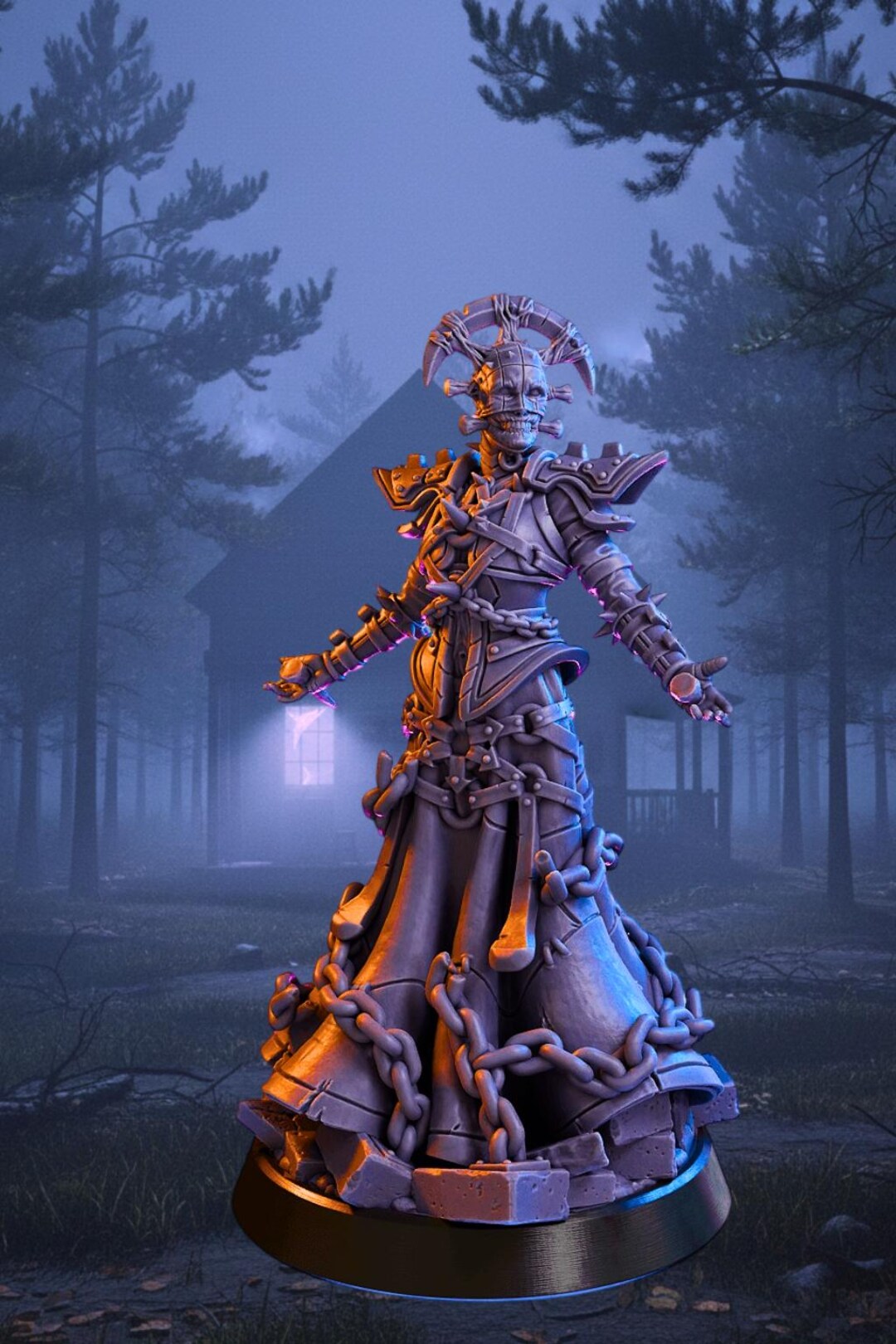Pain Priestess Miniature | 28mm 32mm 75mm 6 Inch Horror Resin Model ...