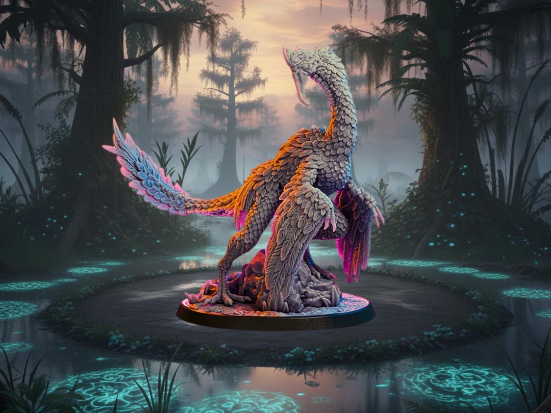 Feathered Dinosaur Miniature 28mm 32mm 54mm 75mm 6 Inch Prehistoric ...