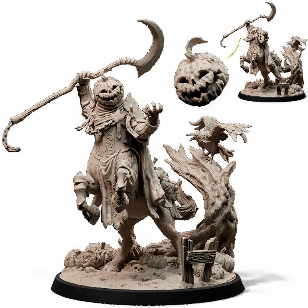 Headless Horseman Miniature Statue | Pumpkin Rider Resin Model for Dnd ...