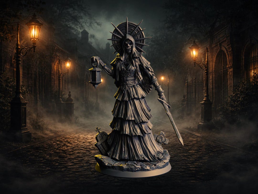 Resin Death Priestess Miniature – Dark Fantasy Undead Horror Saint for ...