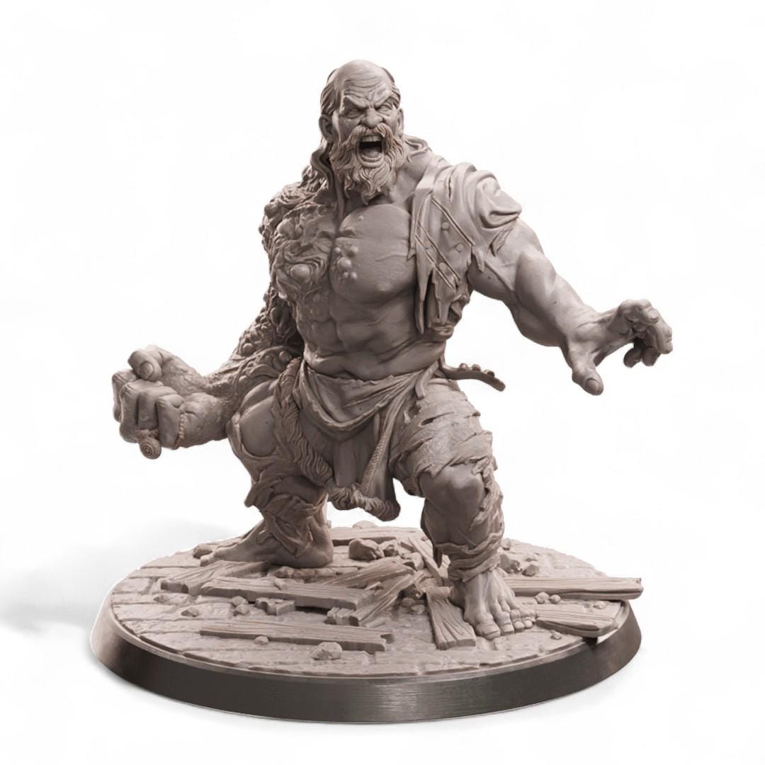 Mutated Giant Barbarian Resin Miniature – 28mm, 32mm, 75mm & 6.5 ...