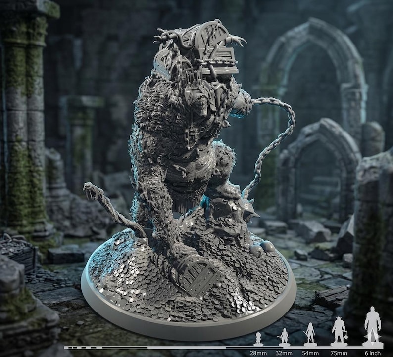 Mimic Treasure Monster Miniature Dungeon Beast Dnd | Gold Hoard ...