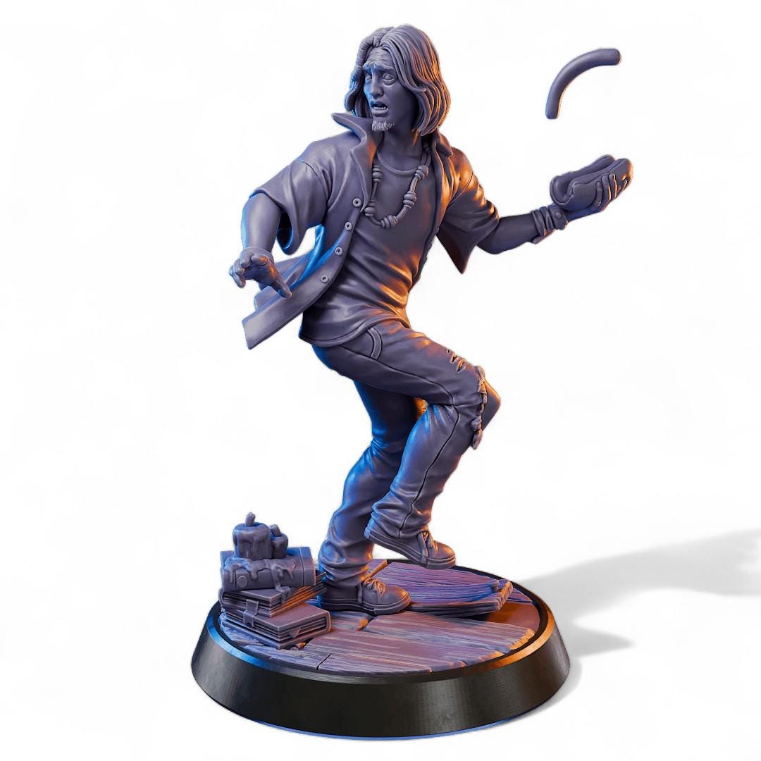 Zombie Hunter Slacker Resin Miniature – Horror Comedy Survivor for D&D ...