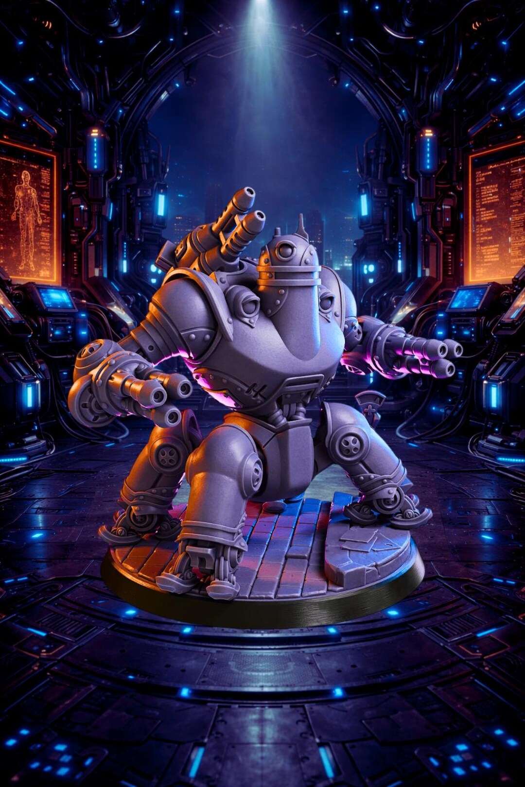 Heavy Gunner Mech Miniature | Resin Sci-fi Robot Figure for Tabletop ...