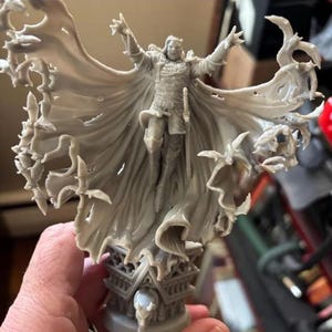 Vampire Transformation Miniature & 6.5" Statue | Gothic Undead Sorcerer ...