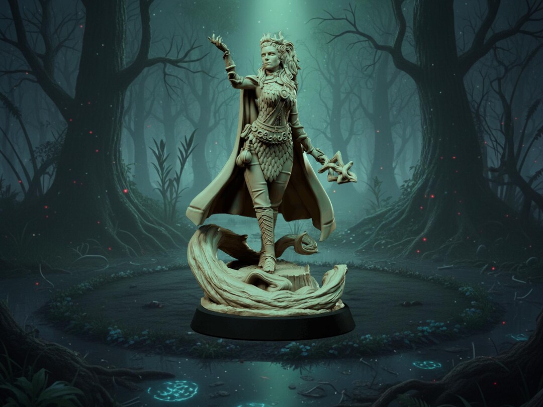 Viking Queen Sorceress Miniature | Norse Mage Resin Figure for Tabletop ...