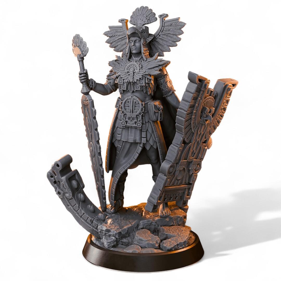 Aztec High Priest Miniature | Mesoamerican Warrior Resin Model for D&D ...