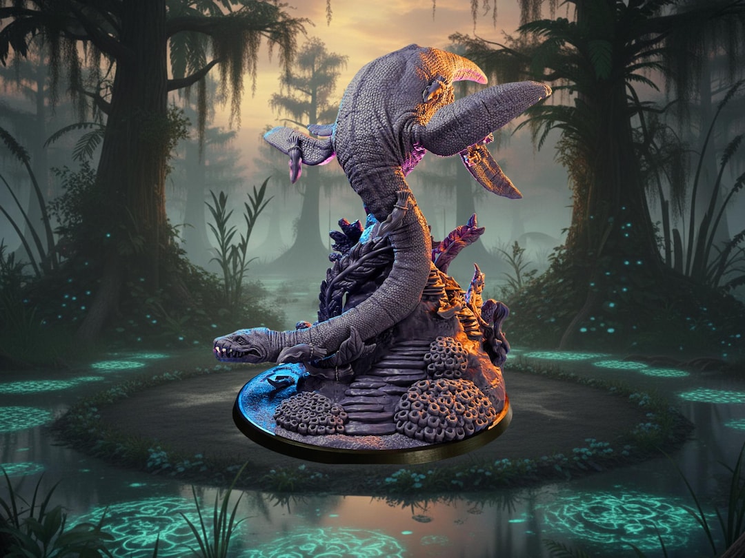 Abyssal Marsh Leviathan Miniature – Primordial Swamp Monster – 28mm ...
