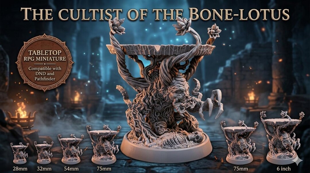 Lotus Demon Resin Miniature – Plant Monster Throne Horror for D&D ...