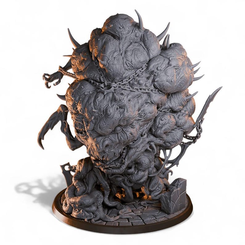 Flesh Abomination Miniature – Resin Horror Monster With Chains for D&D ...