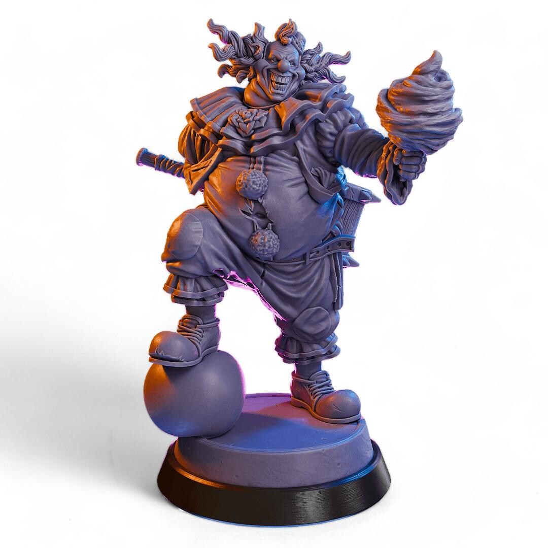 Killer Clown Miniature | Creepy Carnival Horror Figure for Dnd ...
