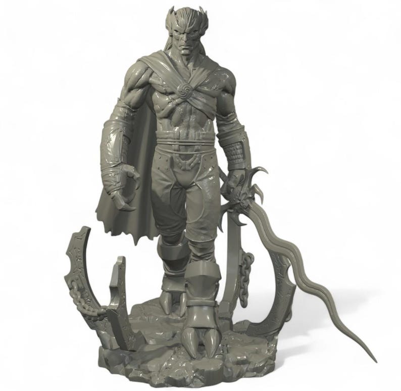 Kain Lord Resin Statue – Dark Fantasy Warrior With Rune Blade | Gothic ...