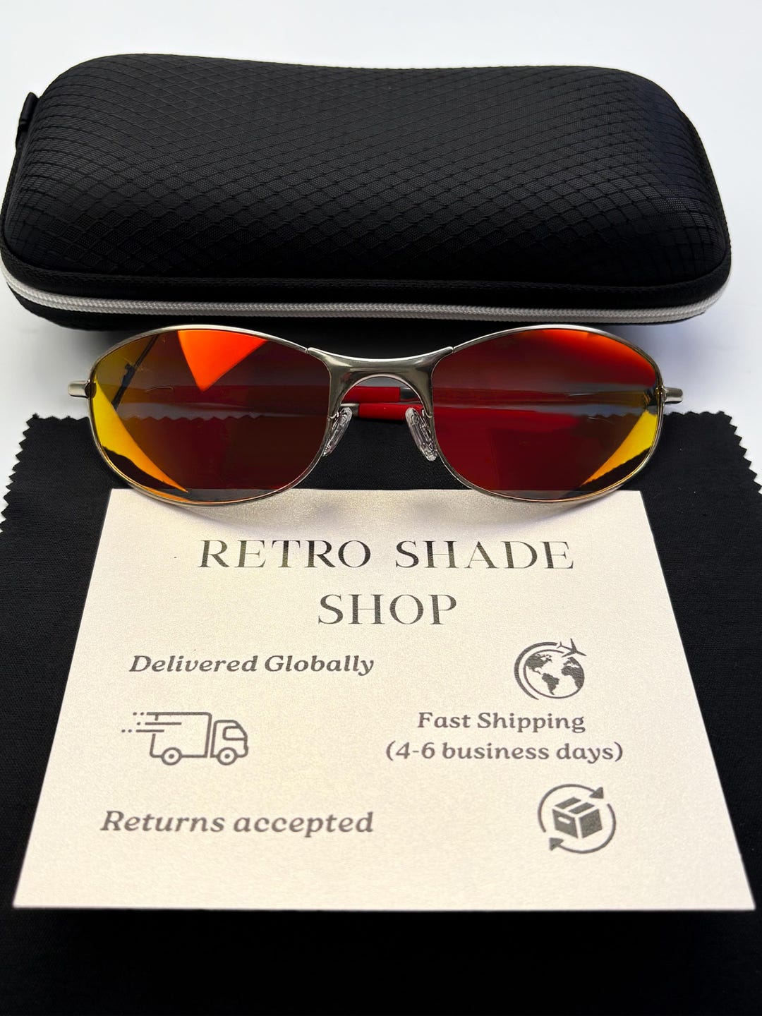 Lunettes de soleil A5 RetroShadeStore TightRope Matrix - Style Keanu ...