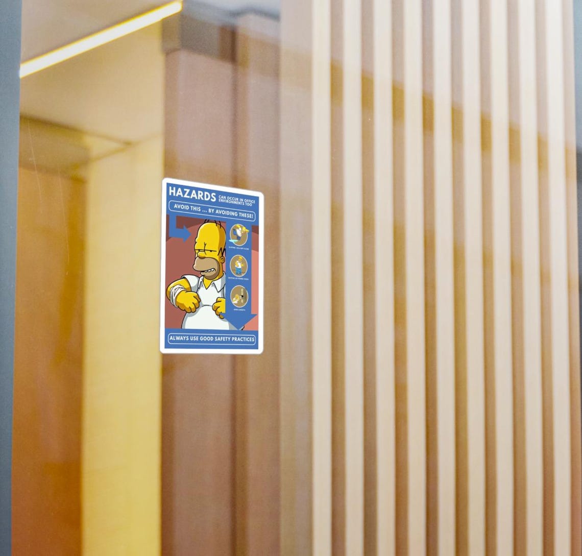 Homer's Office Safety Guide – Avoid These Common Hazards! - Etsy