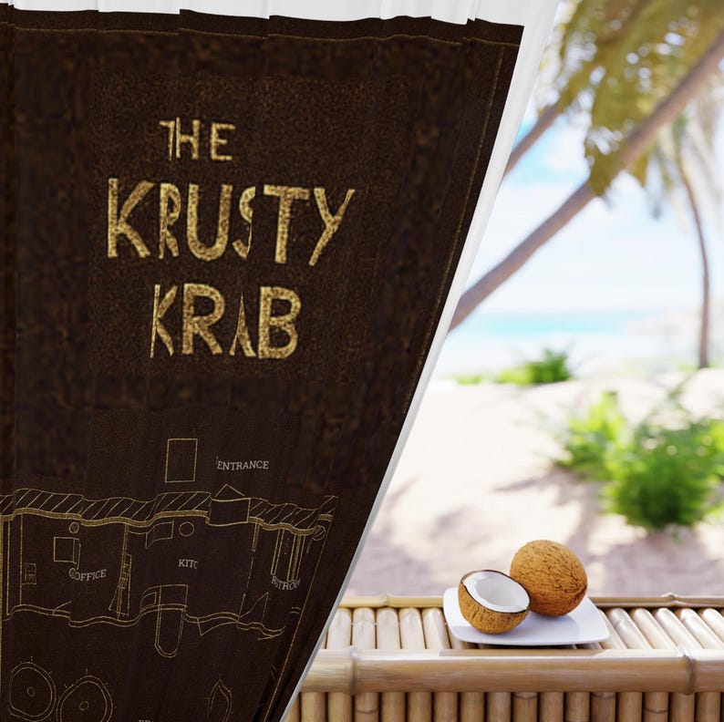 Krusty Krab Blueprint Poster | Spongebob Floor Plan Aesthetic | Digital ...