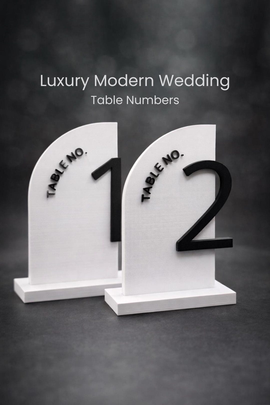 Luxury Minimal Wedding Table Numbers - 3D Printed - 1-50 Tables - Etsy