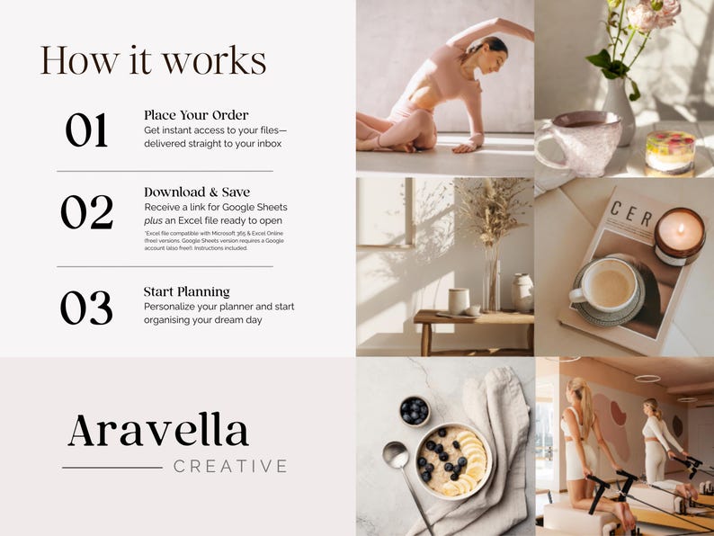 Habit Tracker Spreadsheet, Daily Routine & Goal Planner for Google ...