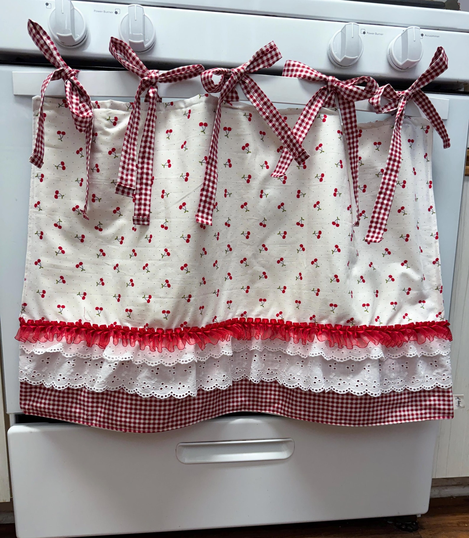 Hand-sewn | Vintage Inspired Style Oven Decor | Custom Fabric Door ...