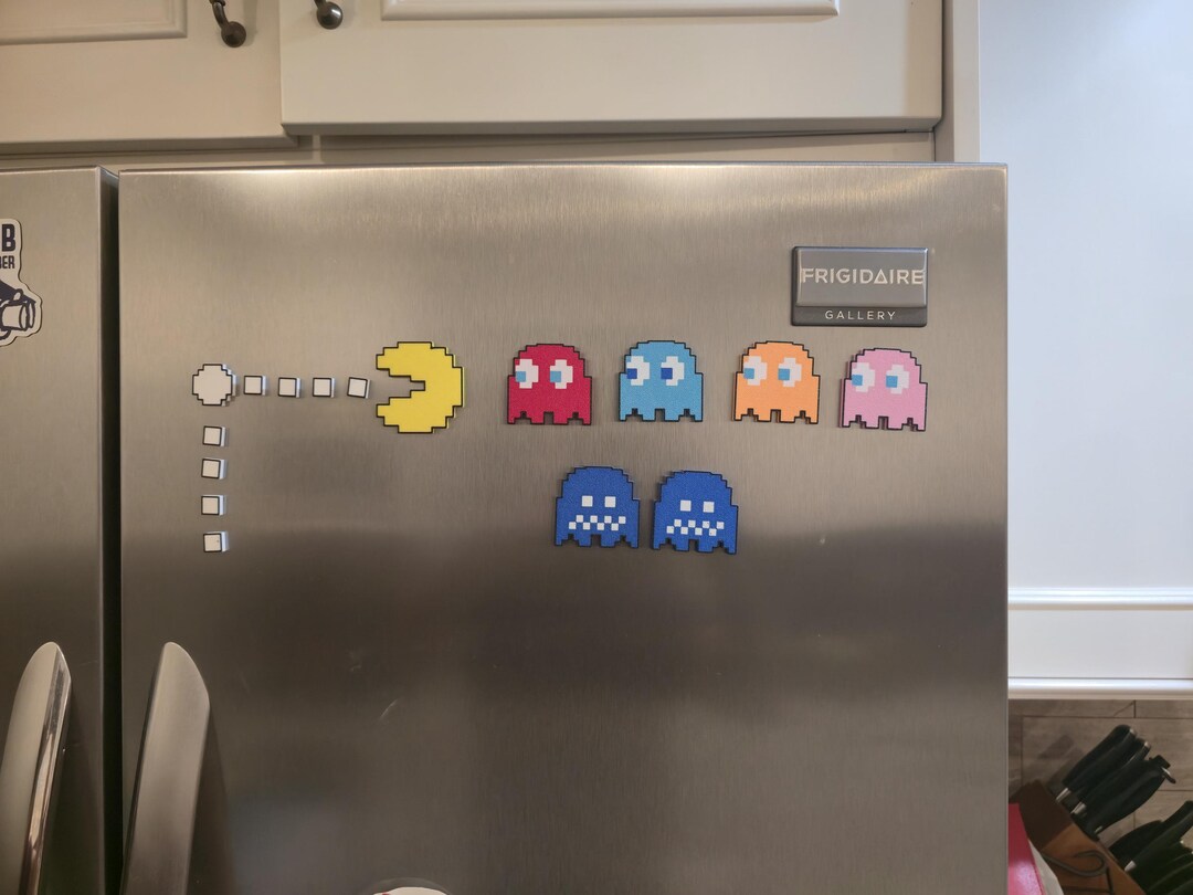 Retro Arcade Magnets – 3D Printed Pixel Ghosts & Pac-inspired Set ...
