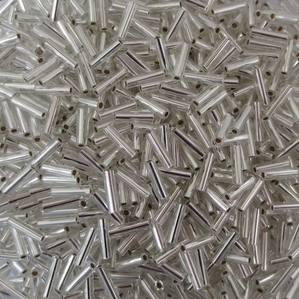 Silver Bugle Beads - Etsy