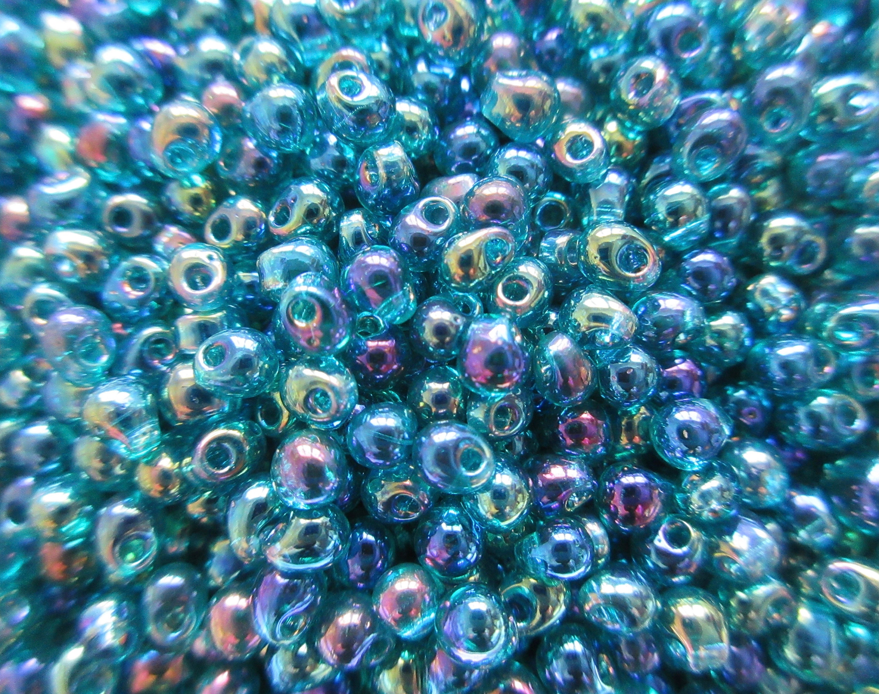 Miyuki Drop Beads - 3.4 Mm - Teal AB - Select 10, 20 or 30 Grams - Etsy
