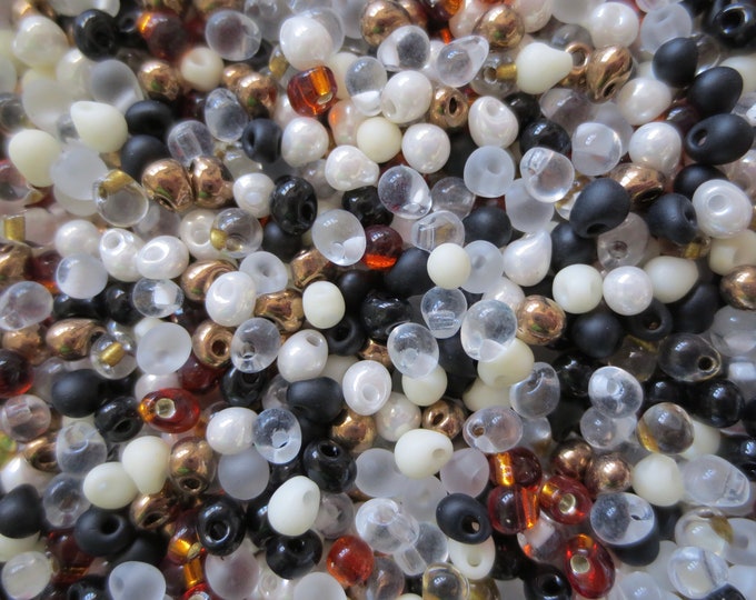 Miyuki Drop Beads - 3.4 Mm - Granite Mix - Select 10, 20 or 30 Grams - Etsy