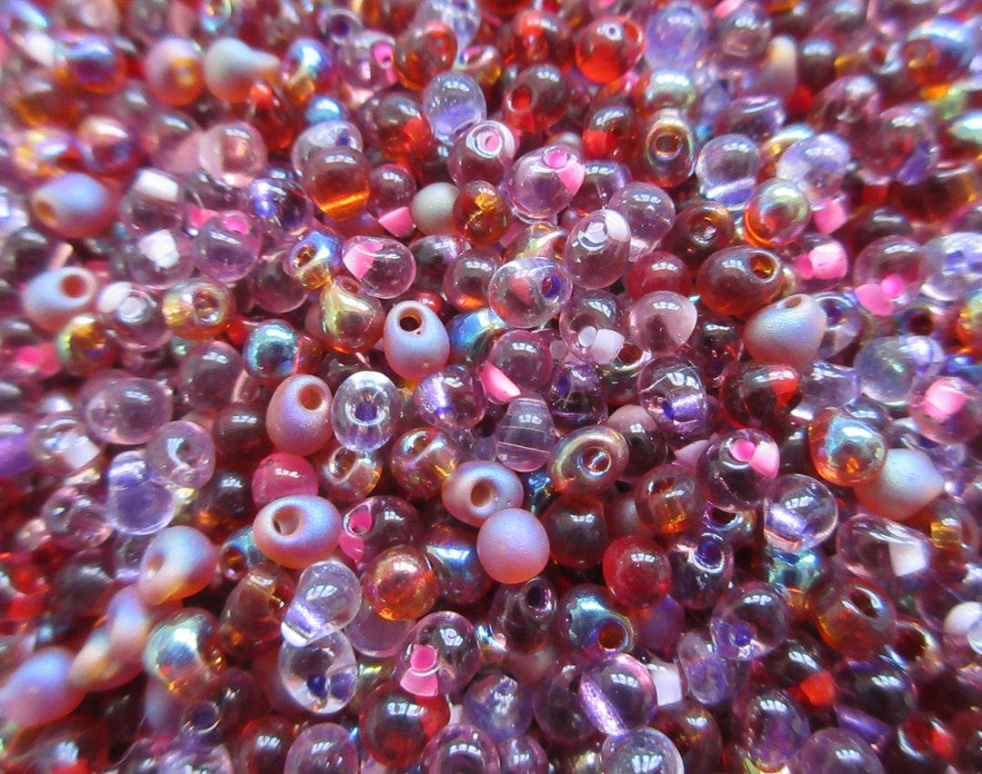 Miyuki Drop Beads - 3.4 Mm - Merlot Mix - Select 10, 20 or 30 Grams - Etsy