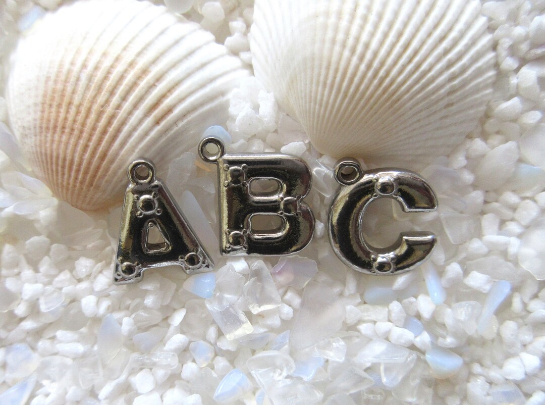 Stainless Steel Letter/alphabet Charms - 17mm Puffed Style - A to Z ...
