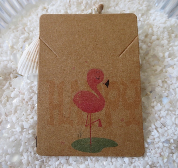 Cardboard Necklace Display Card Flamingo Design 6.95 Cm X | Etsy