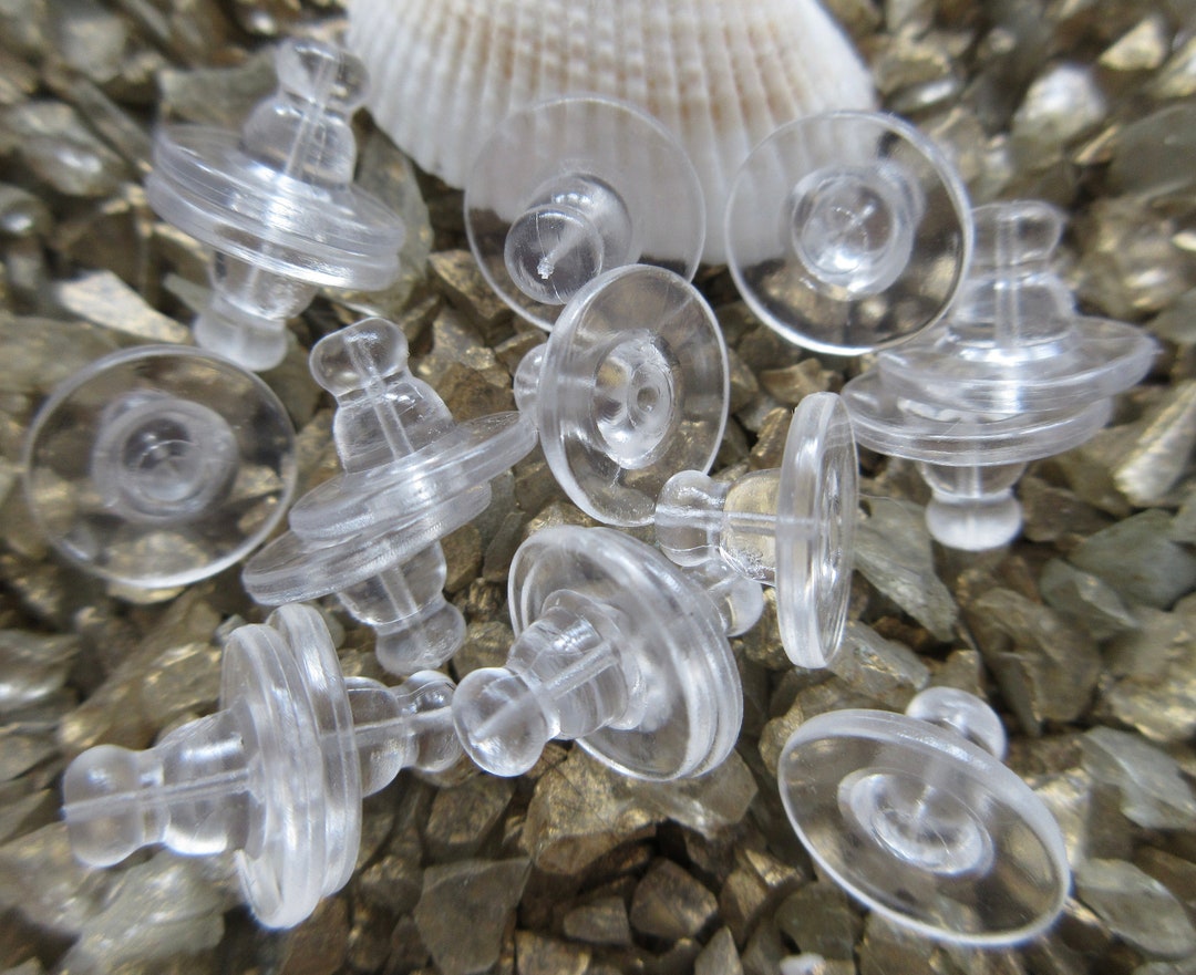 Silicone Ear Nuts/earring Backs - 10mm - Select 24, 48 or 100 Pcs - Etsy