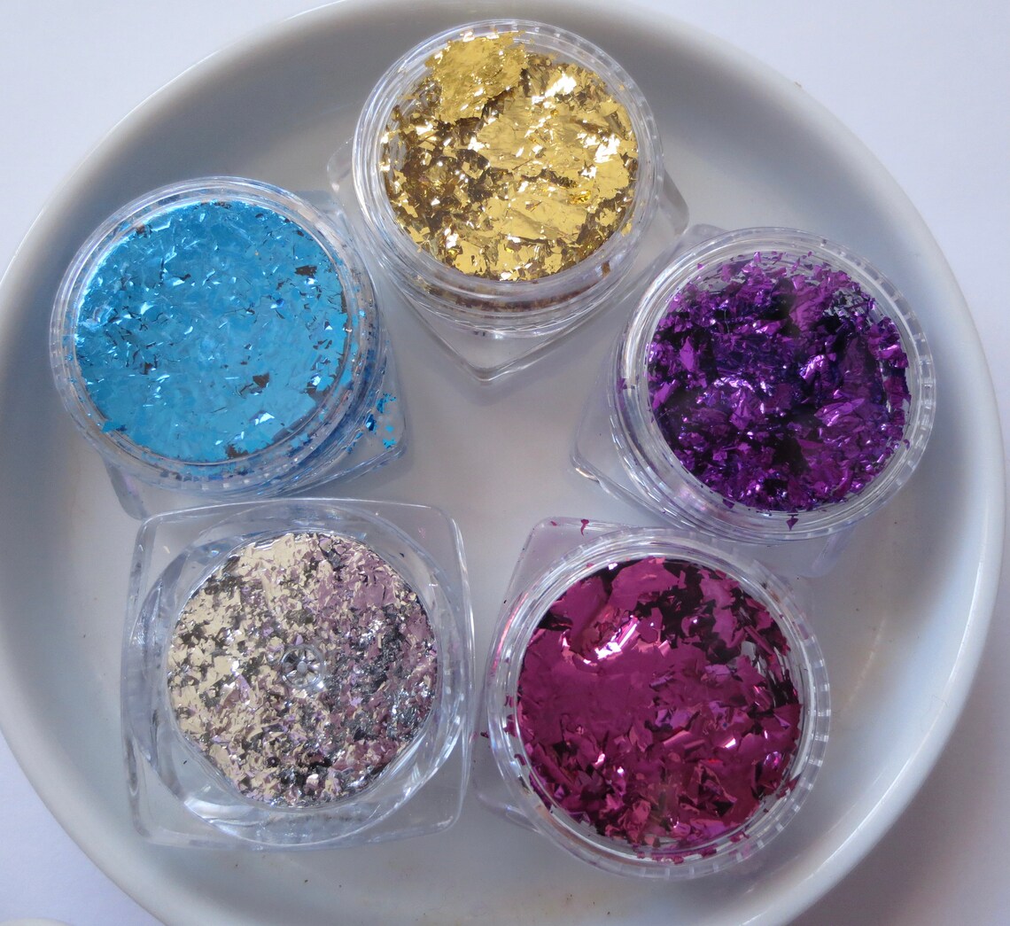 Foil Flakes for Resin 2.9 Cm1.15 Plastic Container - Etsy