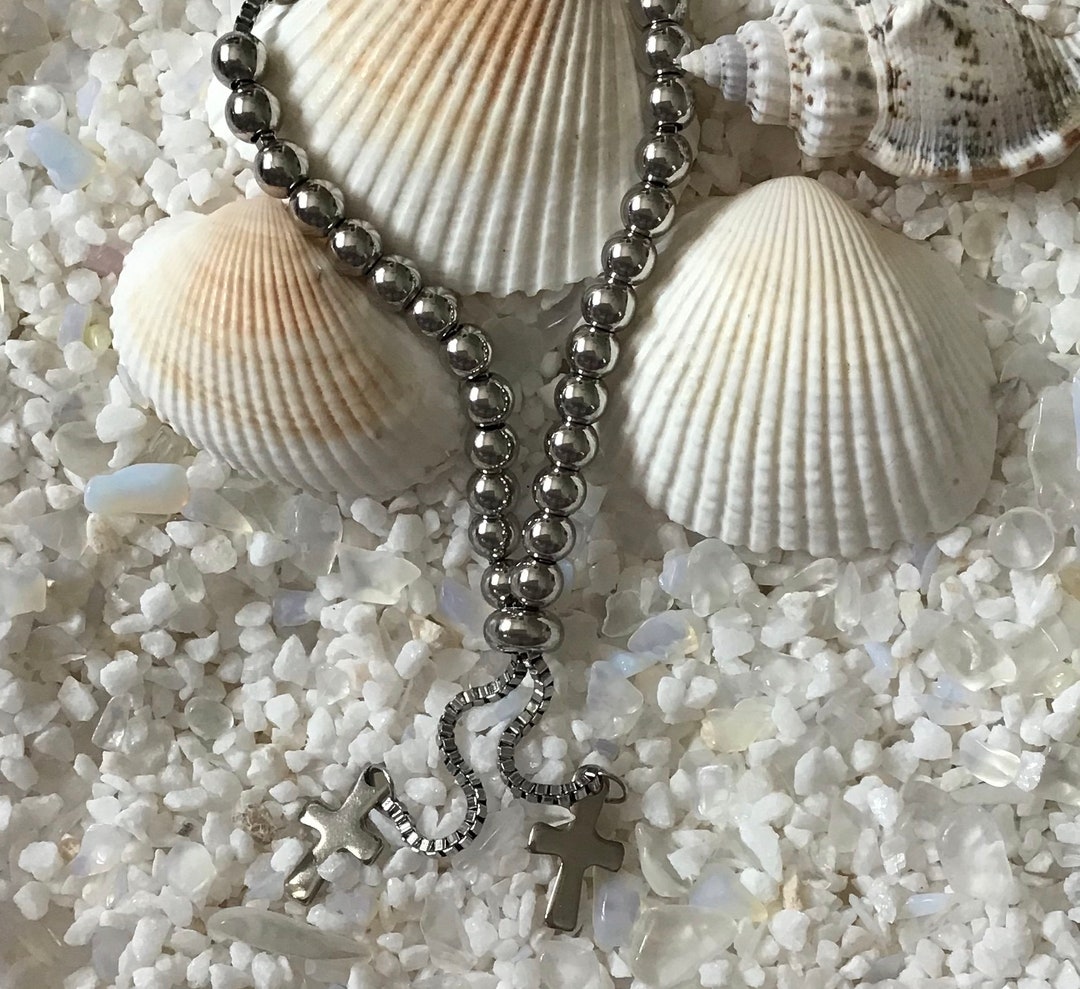 Stainless Steel Slider Bolo Bracelet W/cross - Adjustable - 9 1/8” - 1 ...