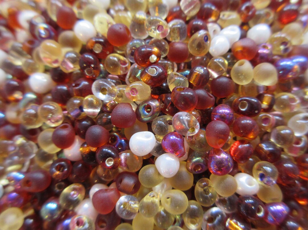 Miyuki Drop Beads - 3.4 Mm - Golden Grains - Select 10, 20 or 30 Grams ...