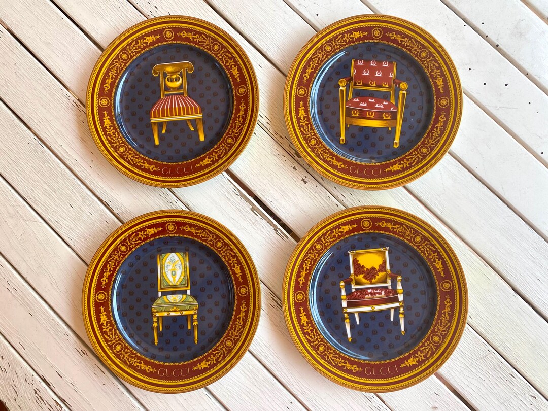 Gucci Chair Porcelain Plates - Set of 4 - Etsy
