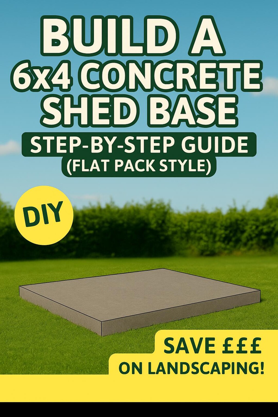 DIY Concrete Shed Base Guide 6x4: Step-by-step Plans (digital Download ...