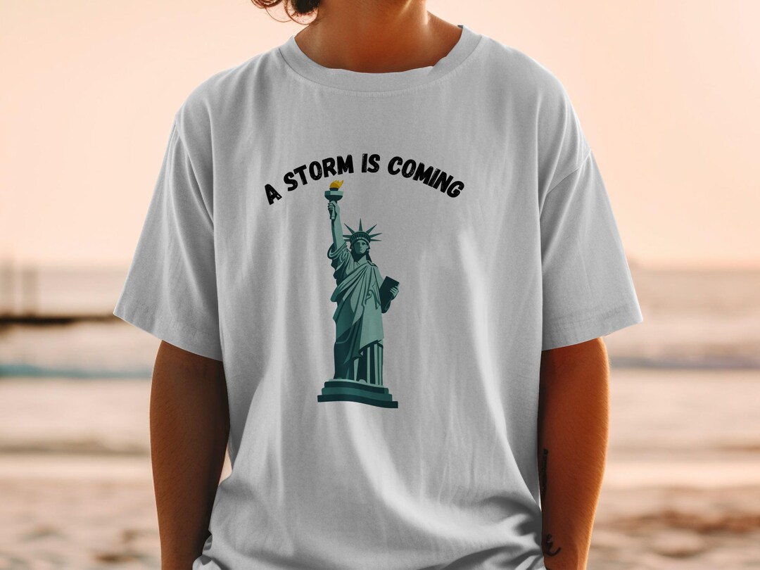 Statue of Liberty Apparel - Patriotic Storm Graphic Top - Etsy