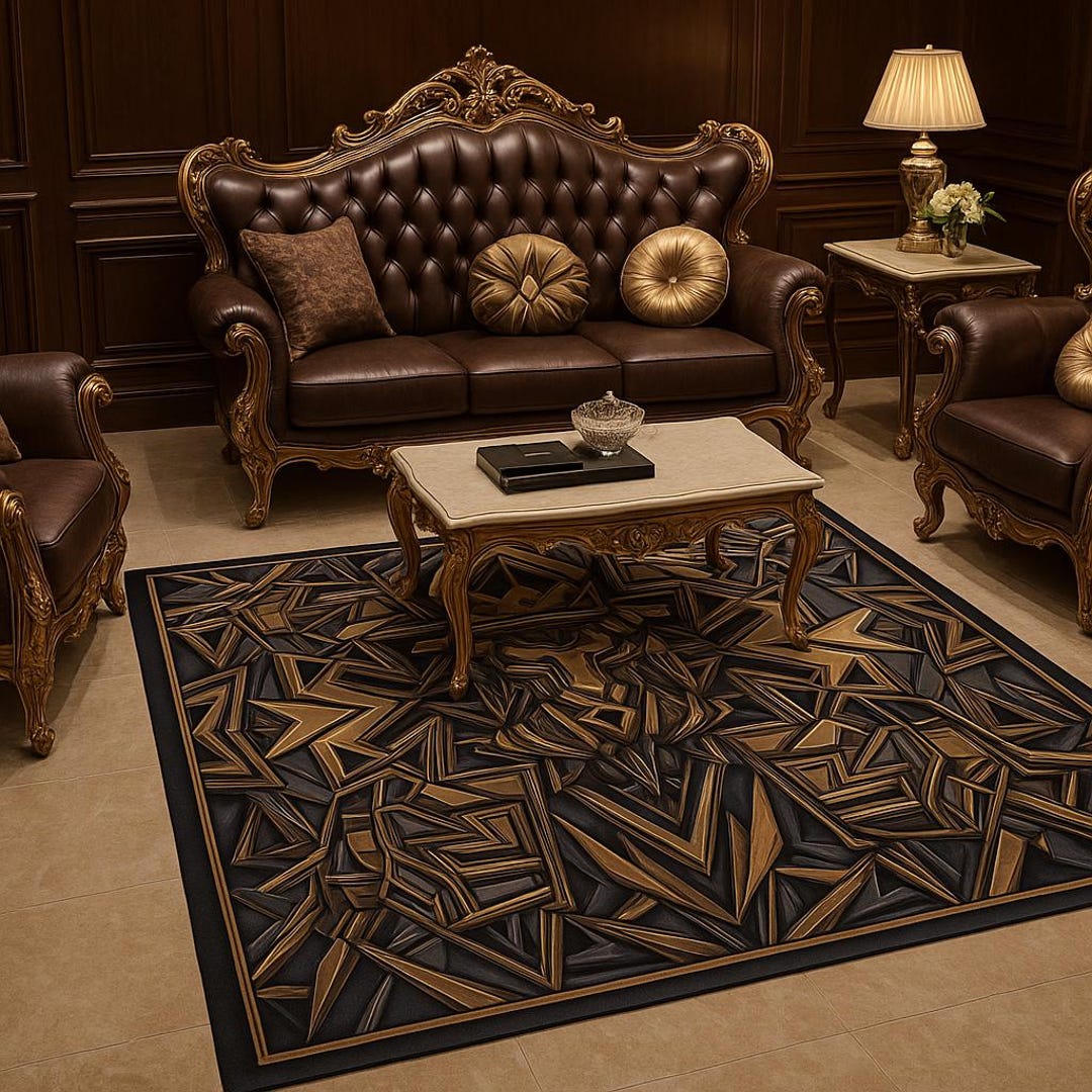 Royal Code Throw Rug | Artisan Collection- Exquisite Geometric Area Rug ...
