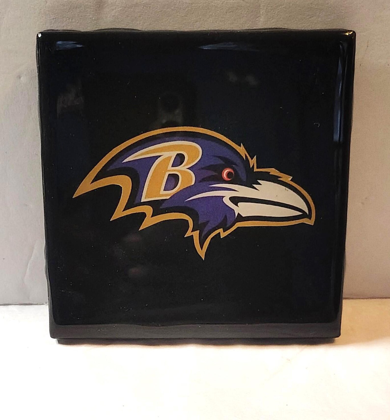 Ravens Black Ceramic Coaster – Handmade Tile Drink Coaster - Etsy