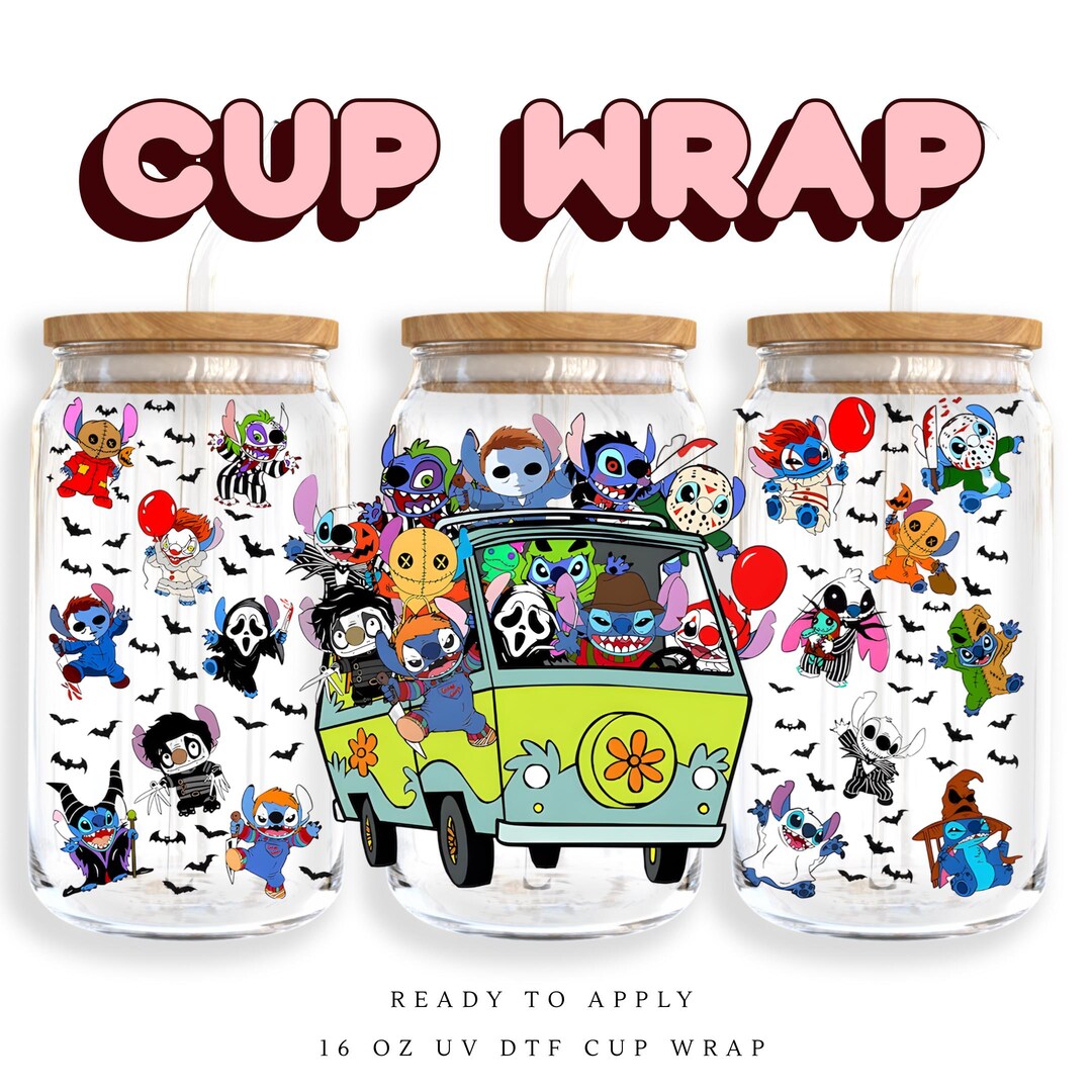 Spooky Blue Car Ride 16oz Wrap, Cute, Magical, Cartoon, Character ...