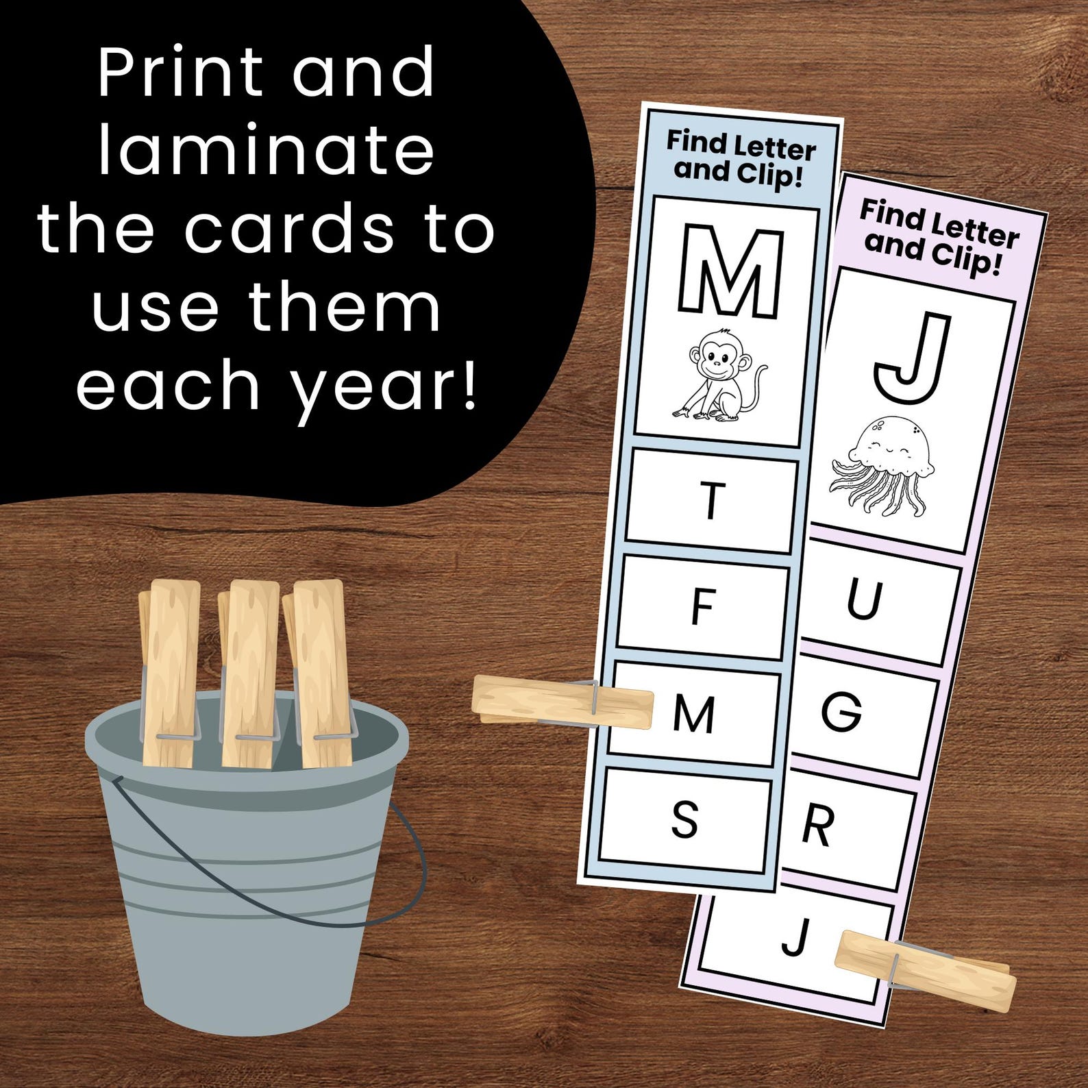 Beginning Letter Sound Worksheets Bundle, Find and Clip Printable's ...