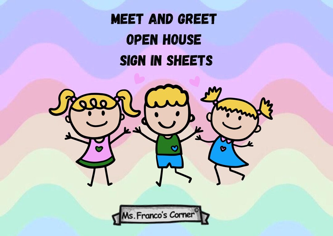 Meet and Greet & Open House Sign-in Sheets | Editable Canva Template - Etsy