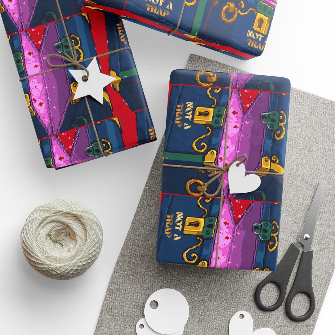 D&D Wrapping Paper | Fantasy Treasure Chest Gift Wrap | RPG Gamer Gift ...