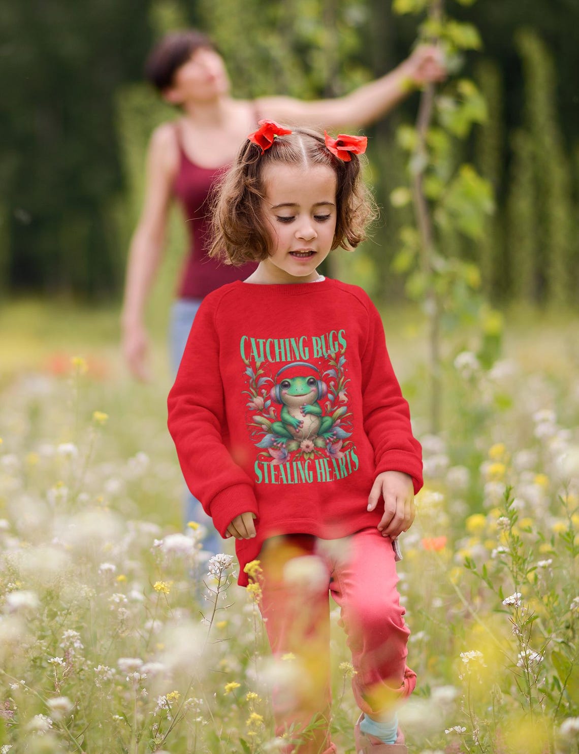 Catching Bugs & Stealing Hearts Frog Designtoddler Hoodie | Cute Frog ...