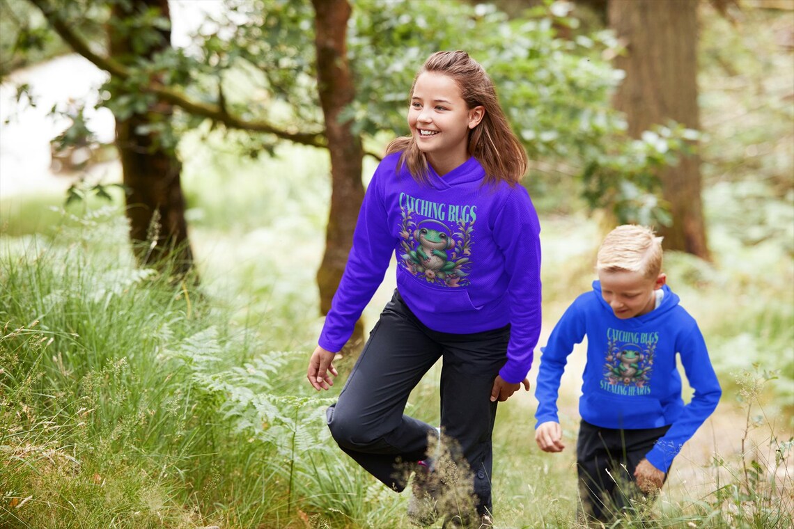 Catching Bugs & Stealing Hearts Frog Designtoddler Hoodie | Cute Frog ...