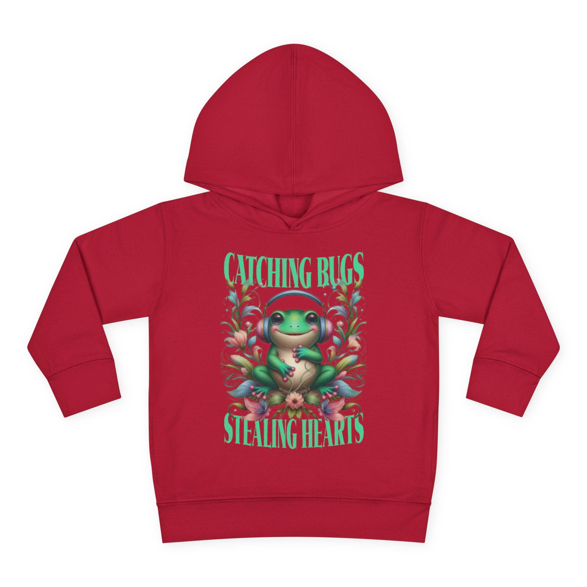 Catching Bugs & Stealing Hearts Frog Designtoddler Hoodie | Cute Frog ...