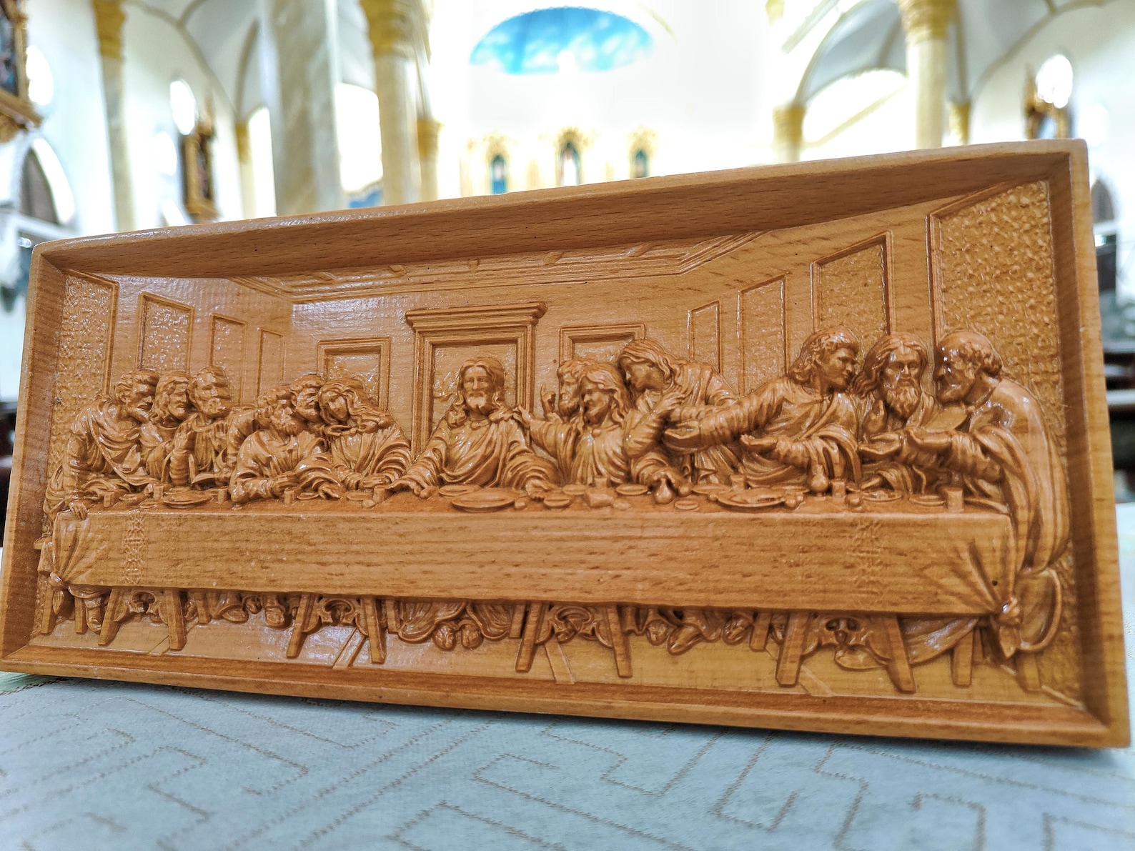 Hand-carved Last Supper Beech Wood Relief - Catholic Home Decor - Etsy